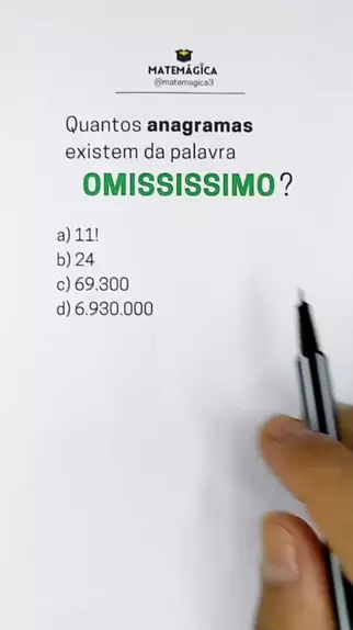 Desafio: Resolver o Anagrama do OMISSISSIMO