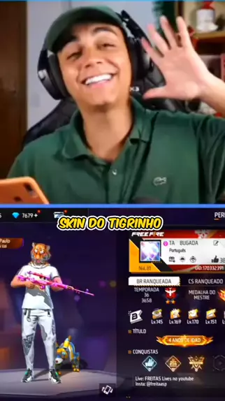 O Freitas Inovou em sua Skin e Colocou a Skin do Tigrinho no Free Fire! 🚨👀