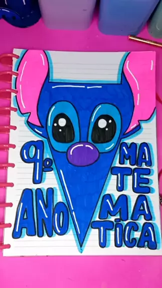 Capa de Matemática do Stitch - Tutorial de Desenho