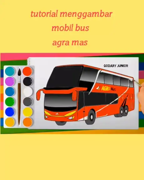 cara gambar bus basuri | Discover