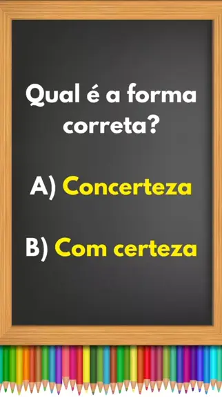 COM CERTEZA ou CONCERTEZA? PORTUQuiz - 02 do Canal Ayrton Ayron. # ...