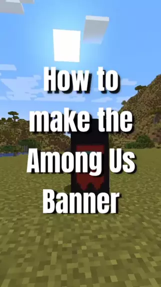 How to make the Among Us banner in Minecraft. #min ...| Kwai
