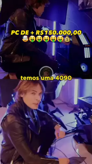 Thiago Finch mostrando seus componentes de super PC avaliado em R$ 150. ...
