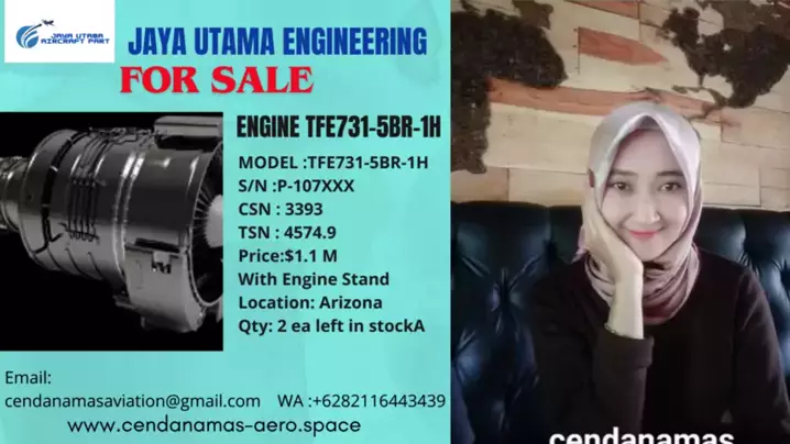 We have 2 Engines TFE731-5BR-1H for Immediately Sale : Type : TFE731 ...