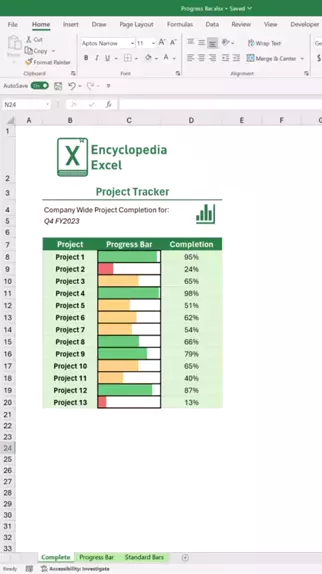 progress bar excel | Discover